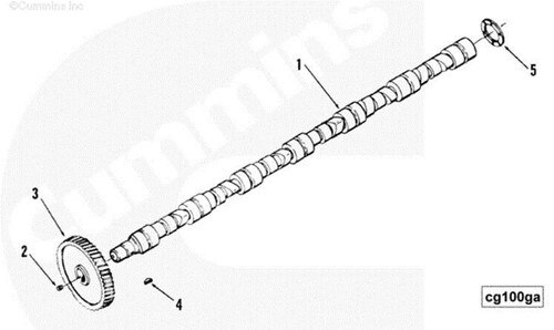 Cummins Camshaft - NT855 Big Cam - Flangless - 3049024