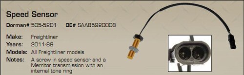 Freightliner Speed Sensor for Freightliner and Sterling using a ...