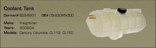 Freightliner Century & Columbia Coolant Reservoir, CL112, CL120 2004 ...