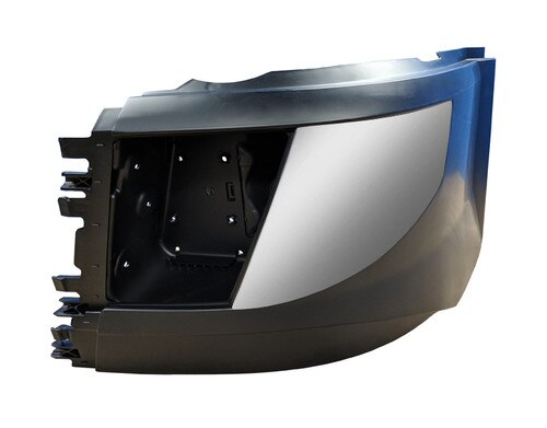 Aftermarket Volvo VNL Bumper End w/ Stainless Steel Accent w/ Fog Hole ...