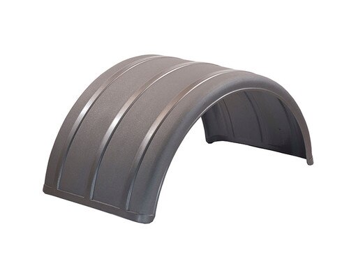 Poly Single Axle 19" Silver Half Circle Fender by Featherwing