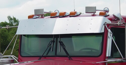 Kenworth Sunvisor FLAT WINDSHIELD DROP 12" VISOR, 6 BRACKETS, 1985-1998 ...