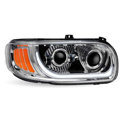Peterbilt 388, 389, 367, 567 LED Projector Headlight Assembly - Chrome ...
