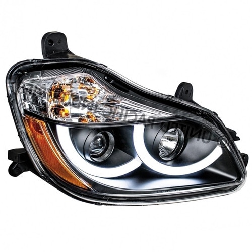 Kenworth T680 Black Projection Headlight with LED Position Light 2013 ...