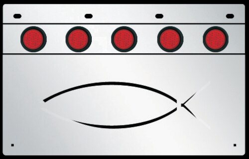 ANTI-SAIL LITE BOX - W/LEDS - 2" RD HOLES - FISH - PR by Wingmaster